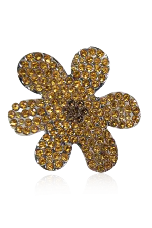 Marni Two Asymmetric Pins With Shimmering Crystals
