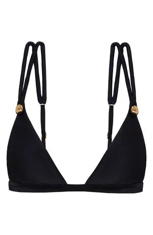 VIX PAULA HERMANNY Meera Triangle Bikini Top - Black