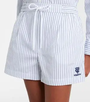 Polo Ralph Lauren Wimbledon Striped Cotton Shorts - White