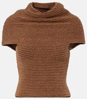 Magda Butrym Draped Knitted Top - Brown