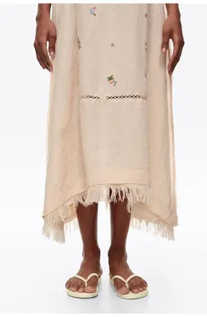 Bimba Y Lola A-line Mini Dress With Embroidery And Lace Trims