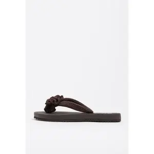Bimba Y Lola Crochet Flower Flip-flop - Dark Brown