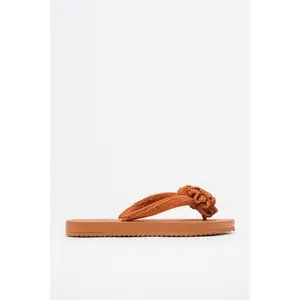 Bimba Y Lola Crochet Flower Flip-flops - Orange