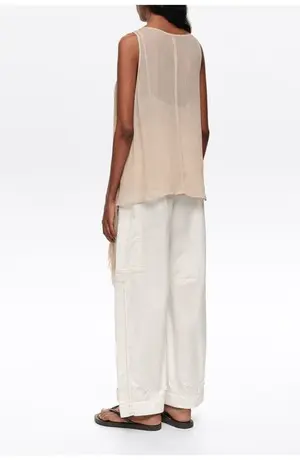 Bimba Y Lola Strappy Frayed Edge Top