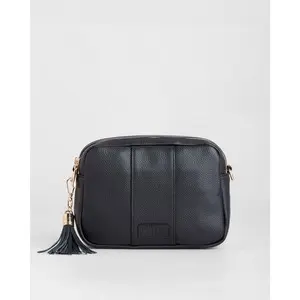 POM POM LONDON Pom Pom London City Duo Crossbody Bag Black