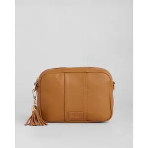 POM POM LONDON City Duo Crossbody Bag - Maple