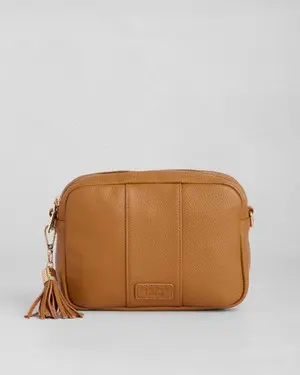 POM POM LONDON City Duo Crossbody Bag - Maple