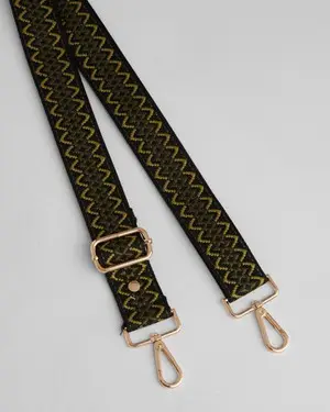 POM POM LONDON City Duo Crossbody Bag - Olive Green