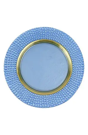 VIETRI Pelli Glass Charger Plate - Blue