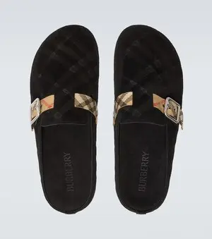 Burberry Urchin Suede Clogs