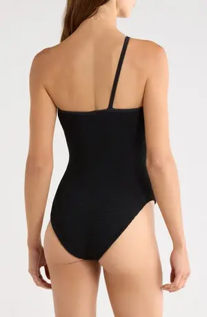 Hunza G Clara One-shoulder One-piece Swimsuit - Black