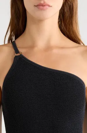 Hunza G Clara One-shoulder One-piece Swimsuit - Black