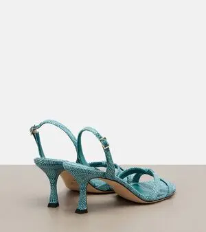 JIMMY CHOO Elsy Woven Slingback Sandals
