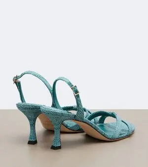 JIMMY CHOO Elsy Woven Slingback Sandals