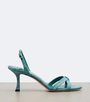 JIMMY CHOO Elsy Woven Slingback Sandals