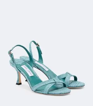 JIMMY CHOO Elsy Woven Slingbacks - Blue