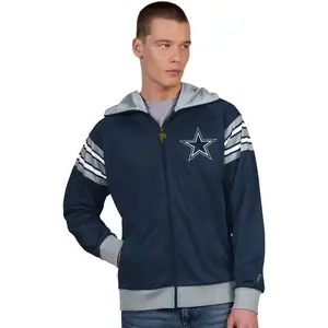PRO PLAYER Dallas Cowboys Full-zip Hooded Track Jacket - Navy