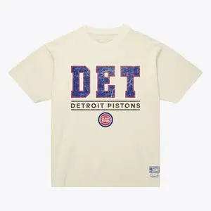 Mitchell & Ness Detroit Pistons Abbrev. Arch T-shirt - Cream