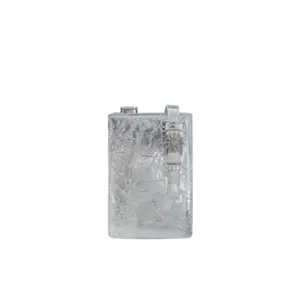 ESTHERA 1pm Leather Crossbody Bag - Silver