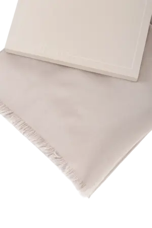 ESTHERA Wool Logo Scarf - Grey