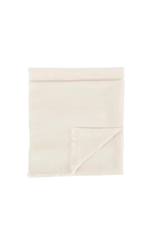 ESTHERA Wool Logo Scarf - Pearl