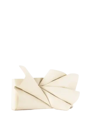 ESTHERA Midnight Bloom Leather Clutch