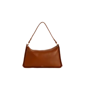 ESTHERA 10am Maxi Leather Shoulder Bag - Caramel