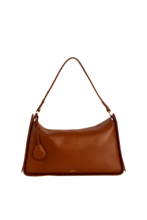ESTHERA 10am Maxi Leather Shoulder Bag - Caramel