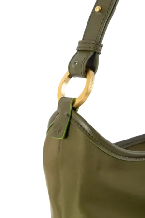 ESTHERA Rider Nylon Hobo Bag - Green
