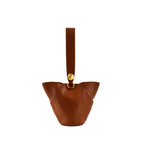 ESTHERA 2pm Leather Handbag - Brown