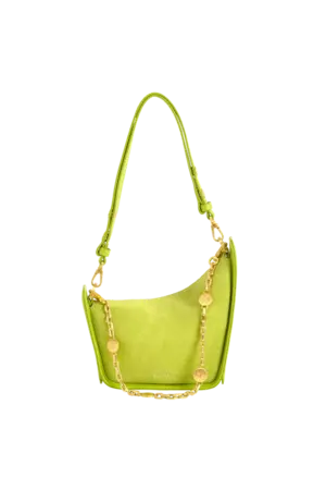 ESTHERA 10am Mini Leather Shoulder Bag - Lemon Green