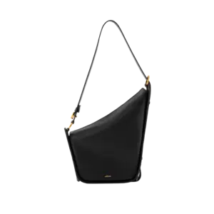 ESTHERA 10am Leather Belted Strap Bag - Black