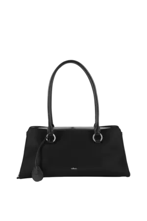 ESTHERA 5 Pm Nylon Shoulder Bag - Black