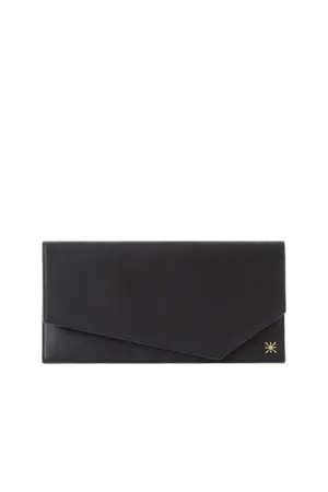 ESTHERA 1am Leather Envelope Bag - Black