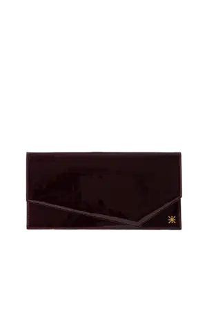 ESTHERA 1am Leather Envelope Bag - Burgundy