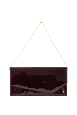 ESTHERA 1am Leather Envelope Bag - Burgundy
