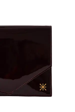 ESTHERA 1am Leather Envelope Bag - Burgundy
