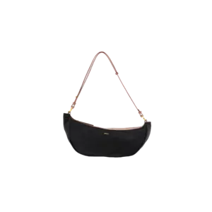 ESTHERA Luna Half Moon Bag - Black