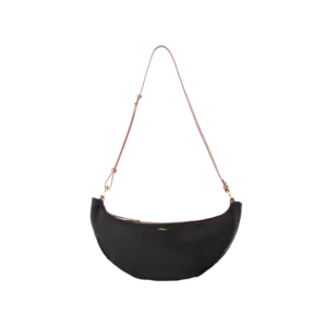 ESTHERA Luna Half Moon Bag - Black