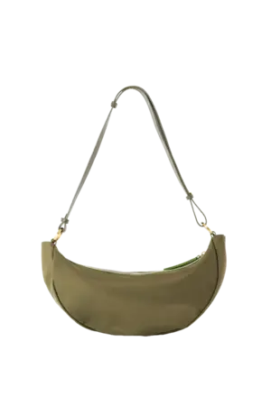 ESTHERA Luna Half Moon Bag - Green