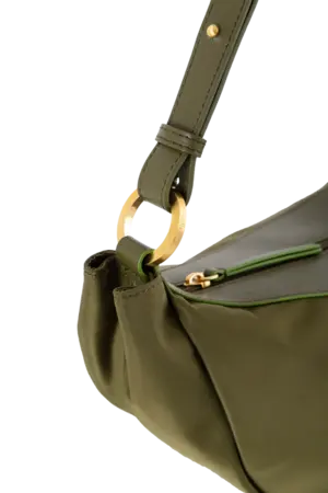 ESTHERA Luna Half Moon Bag - Green