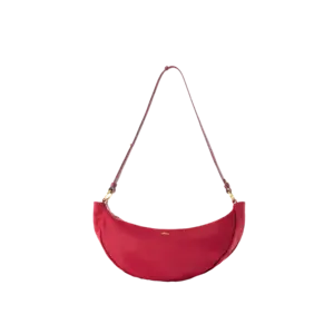 ESTHERA Luna Half Moon Bag - Red