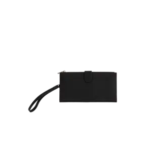 ESTHERA Leather Passport Holder - Black