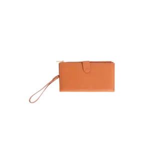 ESTHERA Leather Passport Holder - Caramel