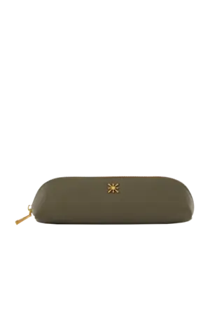 ESTHERA Leather Pencil Case - Green