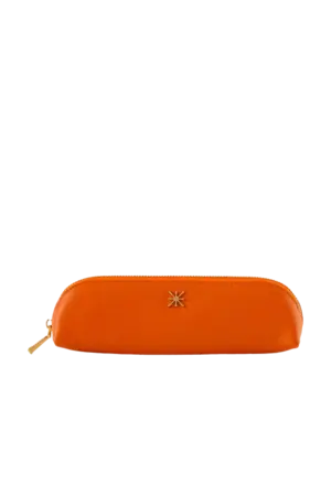 ESTHERA Leather Pencil Case - Orange