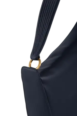 ESTHERA 10am Leather Shoulder Bag - Blue