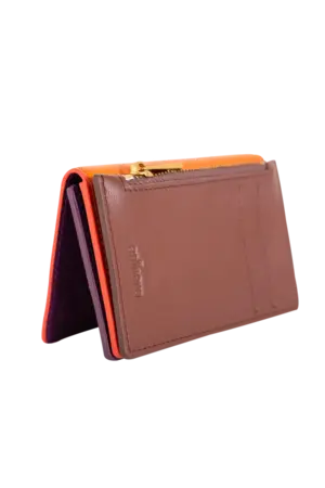 ESTHERA Modular Leather Wallet - Orange