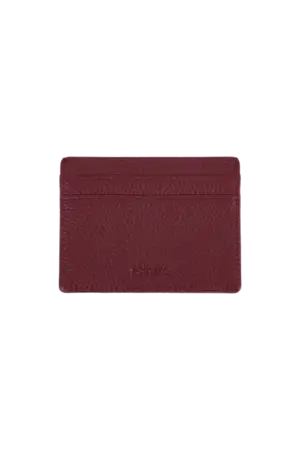 ESTHERA Leather Card Holder - Burgundy