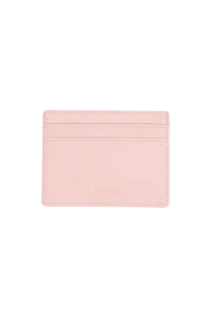 ESTHERA Leather Card Holder - Pink